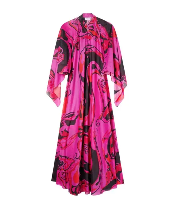 Emilio Pucci Printed Silk Robe - Pink