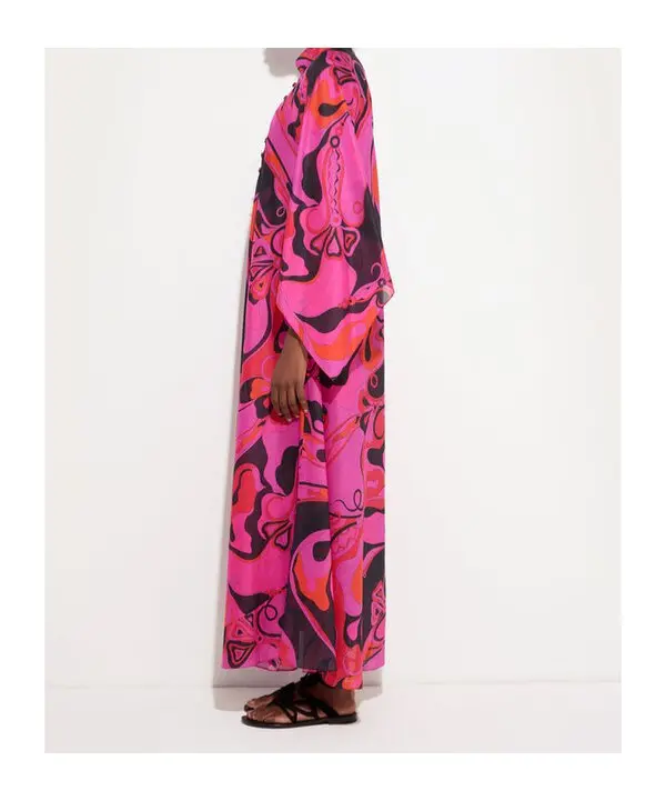 Emilio Pucci Orchidee Print Cotton Kaftan