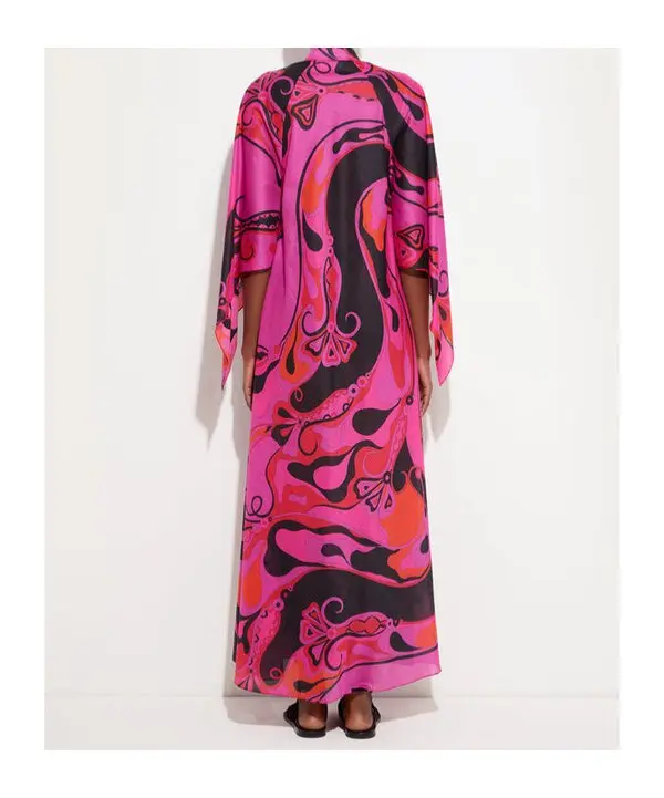 Emilio Pucci Orchidee Print Cotton Kaftan