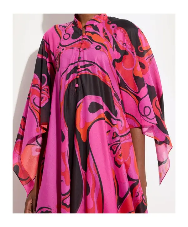 Emilio Pucci Orchidee Print Cotton Kaftan