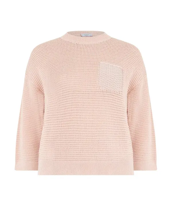 Peserico Textured Pocket Knitted Sweater - Nude