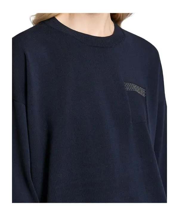 Peserico Cotton Sweater With Chest Pocket