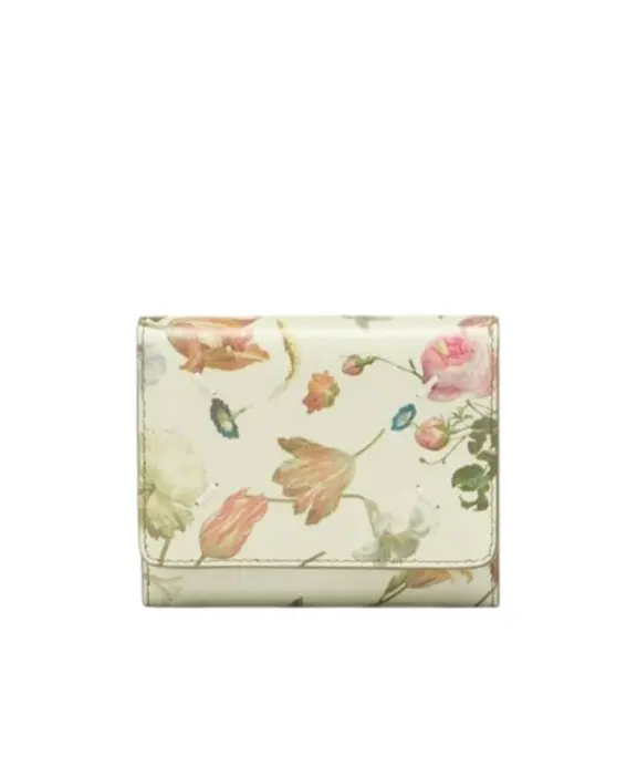 MAISON MARGIELA Floral-print Wallet - Ivory