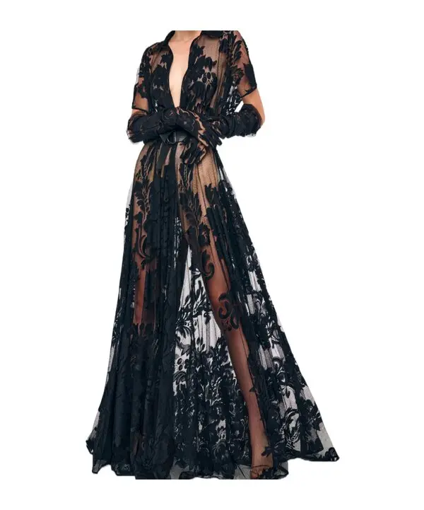 Norma Kamali Super Os Bf Nk Shirt" Flared Gown