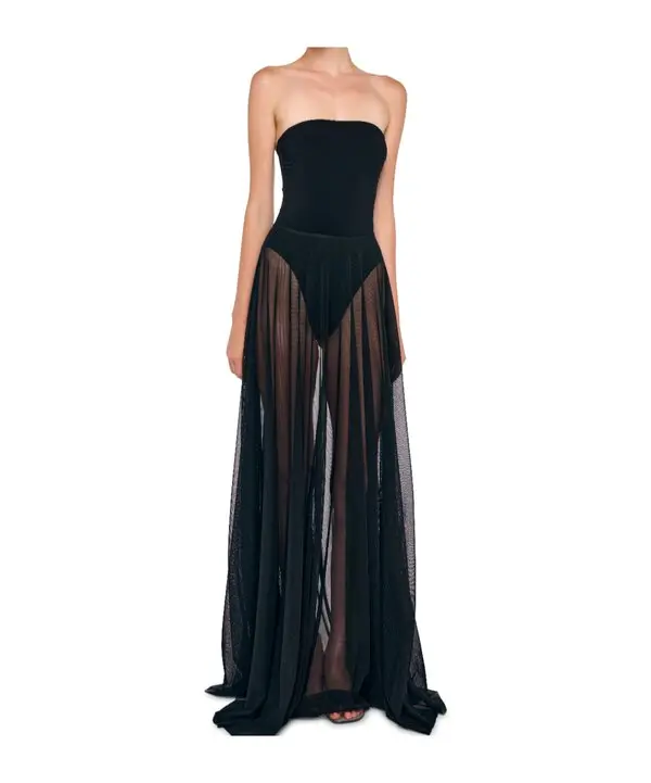 Norma Kamali Flared Floor-length Skirt