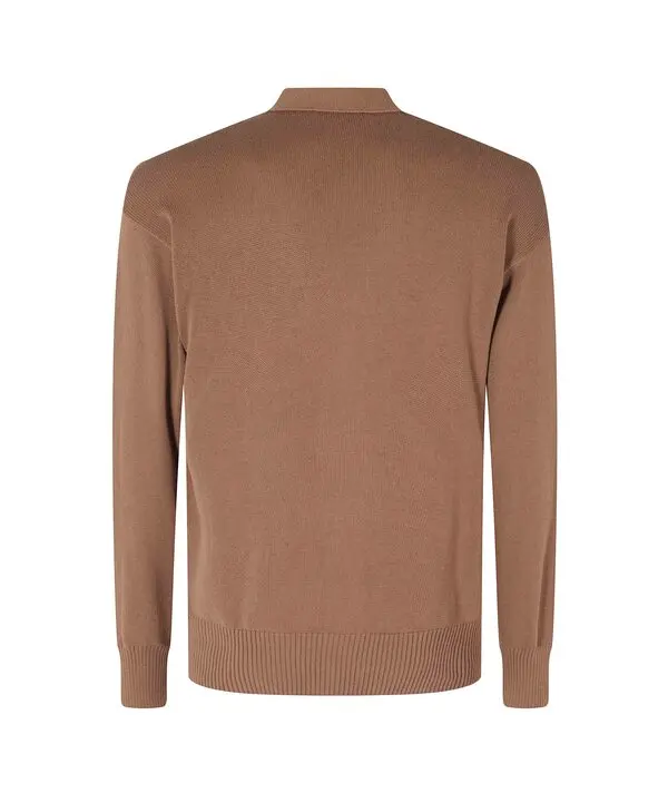 GRAN SASSO Long-sleeved Knitted Cardigan - Brown