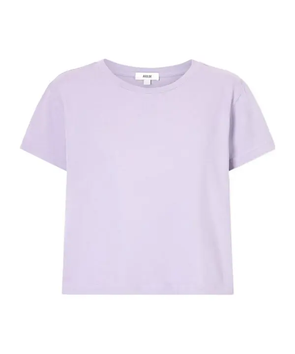 AGOLDE Adine Crew Neck T-shirt - Lavender