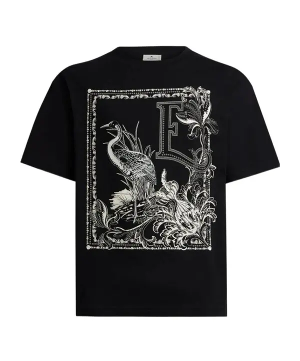 Etro Placed Printed Crewneck T-shirt
