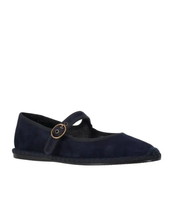 Polo Ralph Lauren Buckle Ballet Flats - Navy