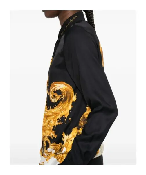Versace Baroque Print Silk Shirt