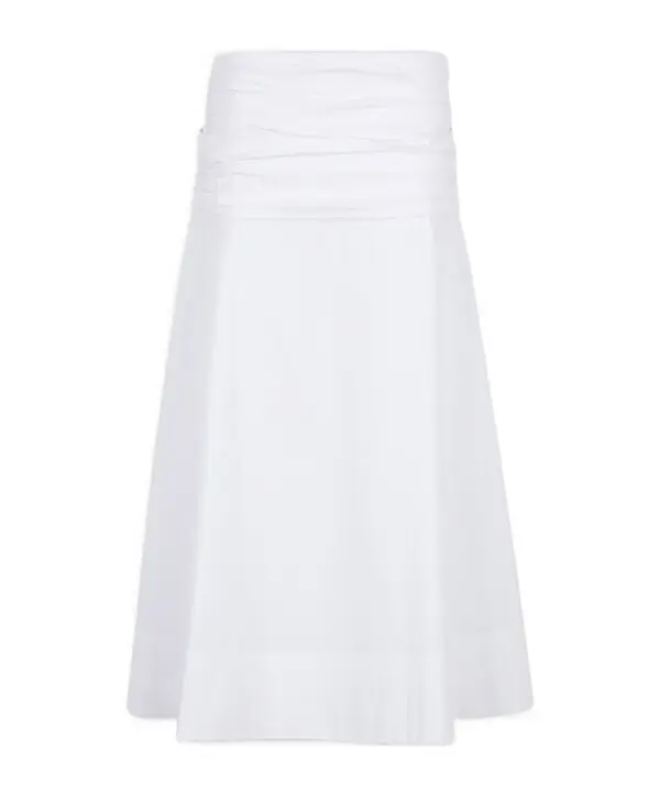 Staud Pleated Midi Skirt