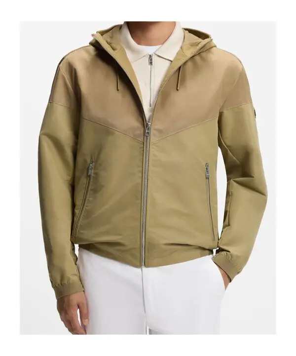 Hugo Boss Long-sleeved Zip-up Hooded Jacket - Brown