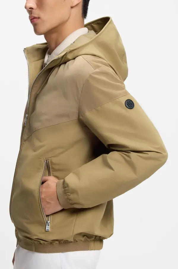 Hugo Boss Long-sleeved Zip-up Hooded Jacket - Brown