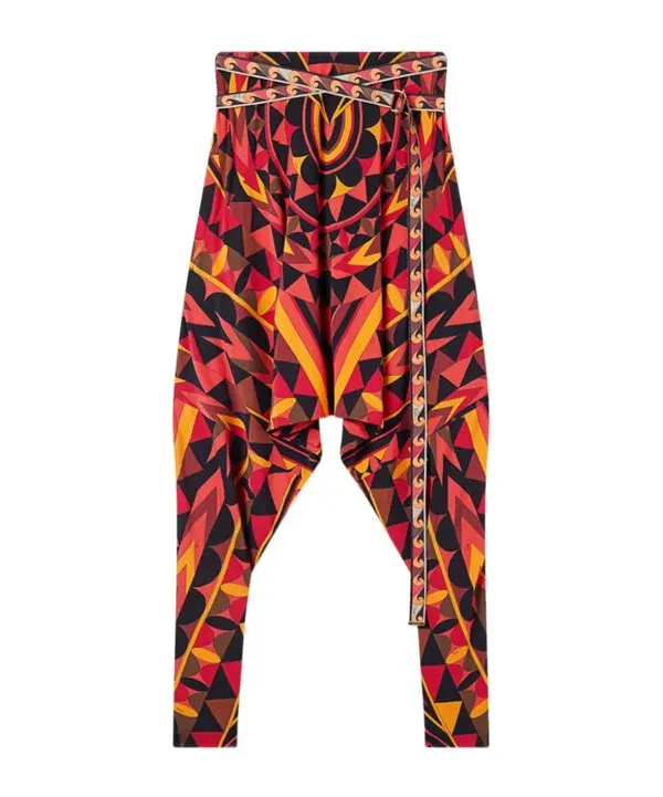Emilio Pucci Manuba-print Pants - Orange And Black