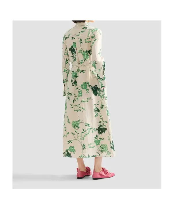 Erdem Printed Button-up Shirt Dress