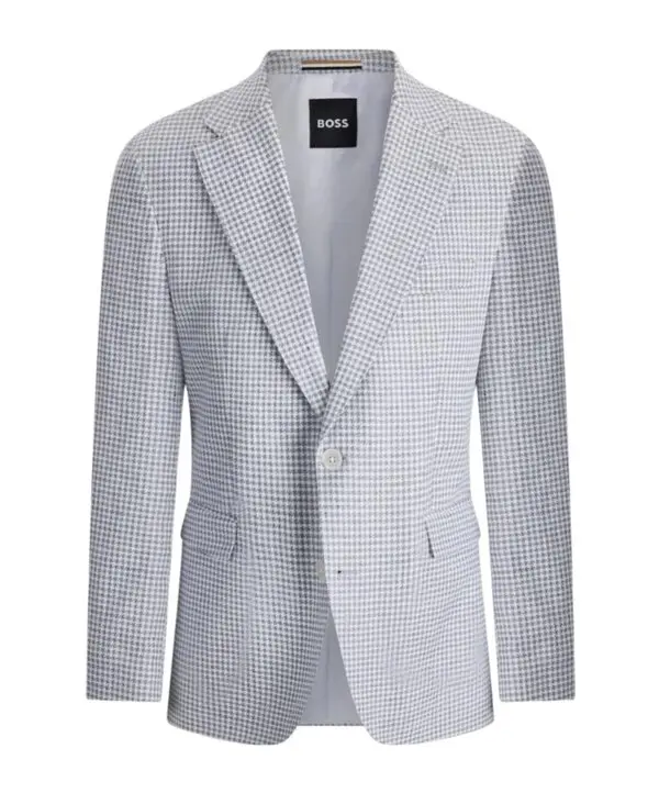 Hugo Boss Lapel Long-sleeved Suit Jacket - Gray