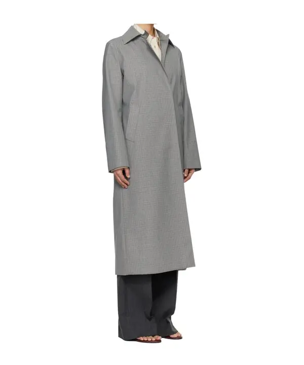 Our Legacy Capital Wool Blend Lapel Coat - Gray