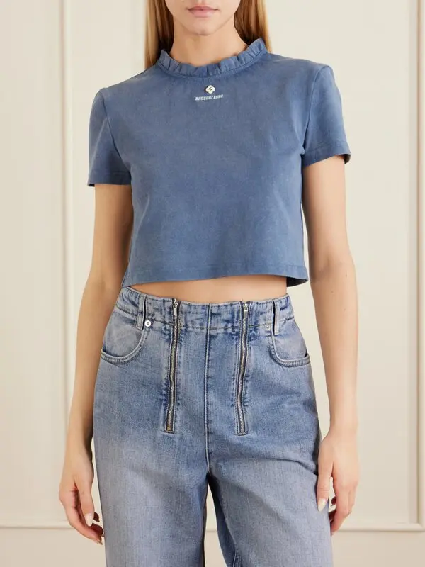 SHUSHU/TONG Short Sleeve Embroidered T-shirt