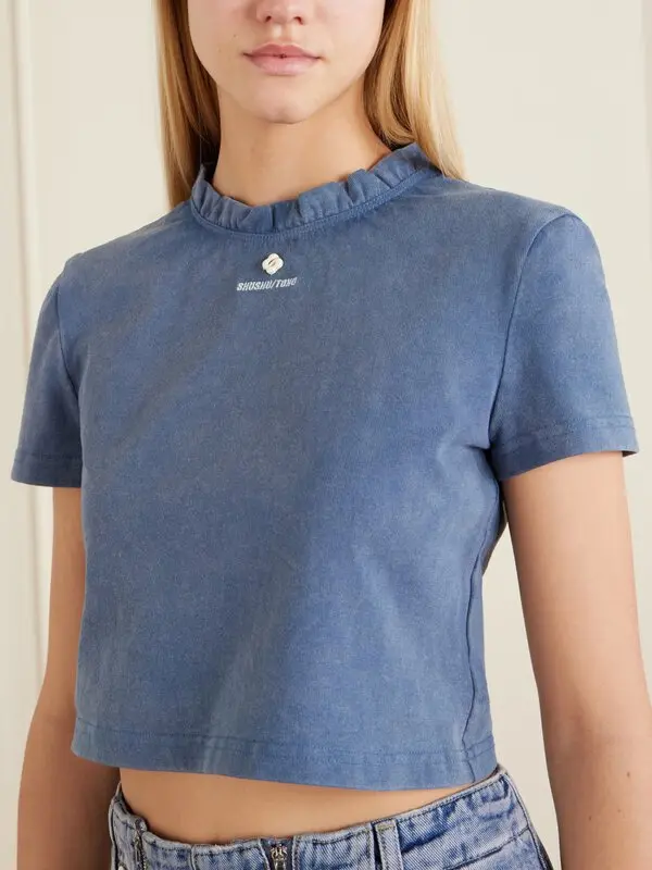 SHUSHU/TONG Short Sleeve Embroidered T-shirt