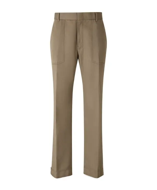 Brioni Belt Loop Casual Pants - Light Brown