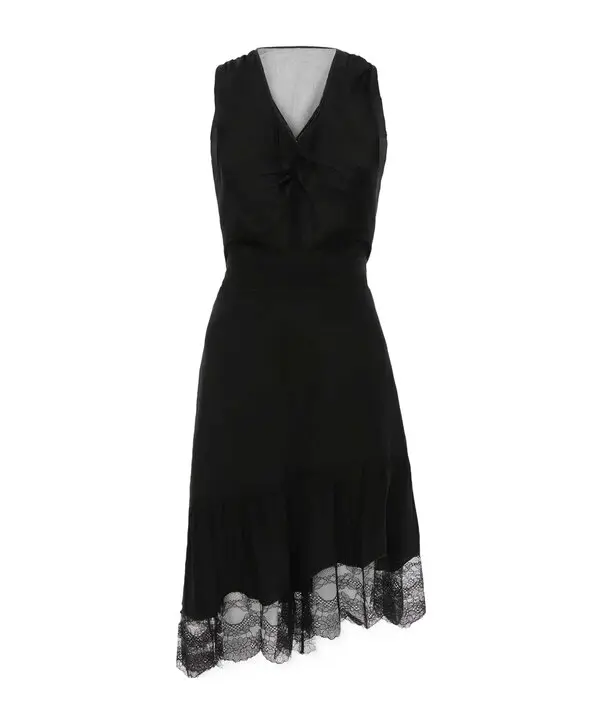 Victoria Beckham Sleeveless Dress With Lace Trim