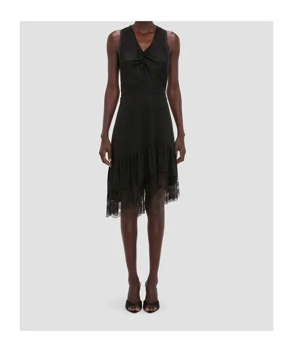 Victoria Beckham Sleeveless Dress With Lace Trim