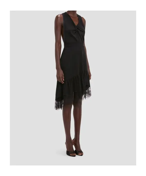 Victoria Beckham Sleeveless Dress With Lace Trim