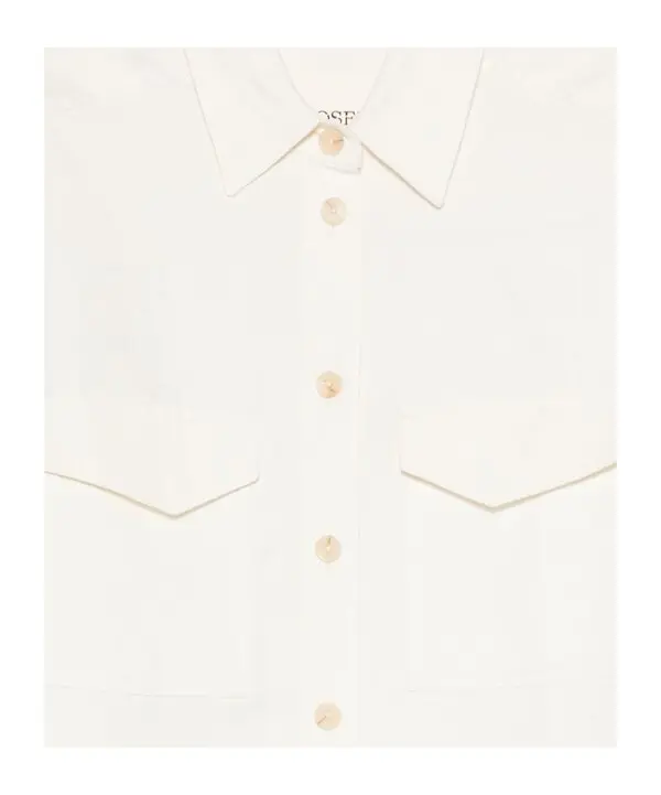 Closed Boxy Short-sleeve Shirt With Lapel Collar