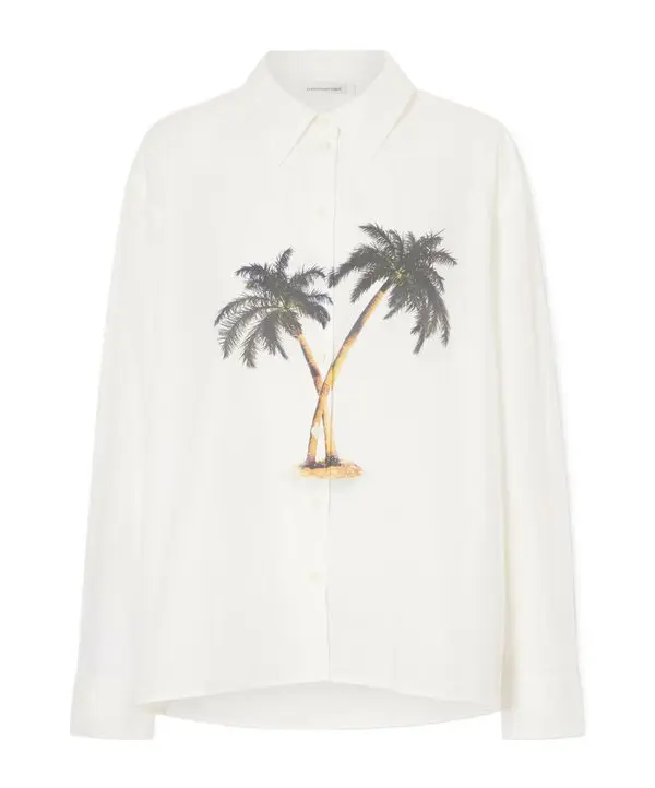 Christopher Esber Printed Cotton Poplin Shirt - White