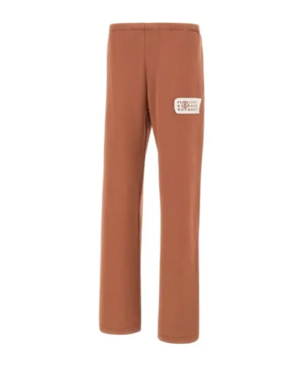 MAISON MARGIELA Patch-detail Drawstring Wide-leg Trousers - Brown