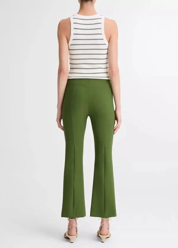Vince Niki Cropped Flared Pants - Grass Green