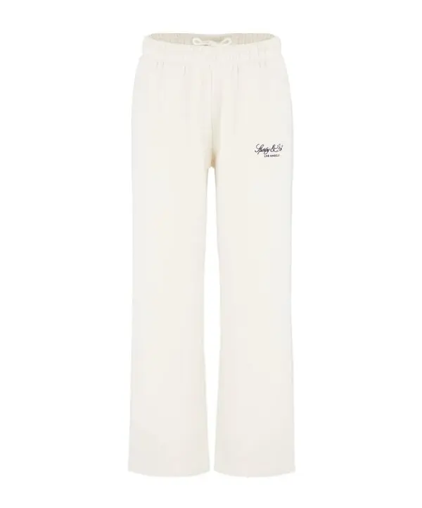 SPORTY  RICH Sporty & Rich Elastic Waist Drawstring Sports Pants