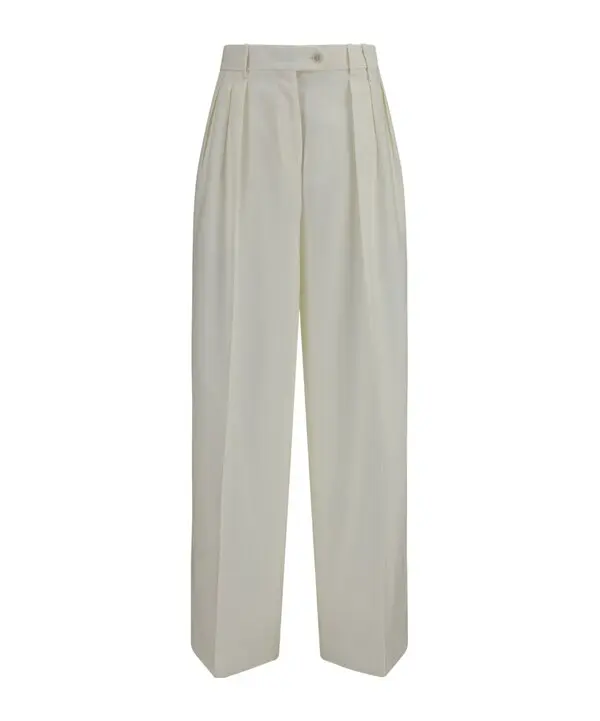 Calvin Klein Alexandra Pleated Tailored Pants - Gray