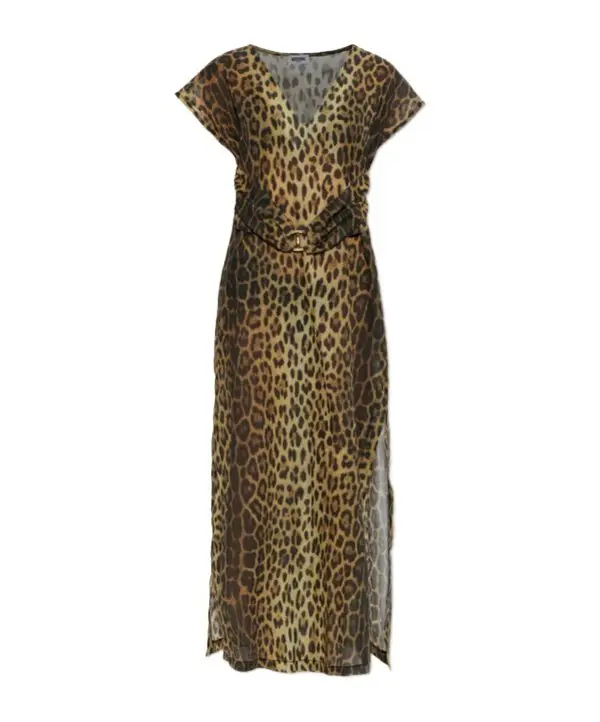 Moschino Animal Printed Beach Dress - Green
