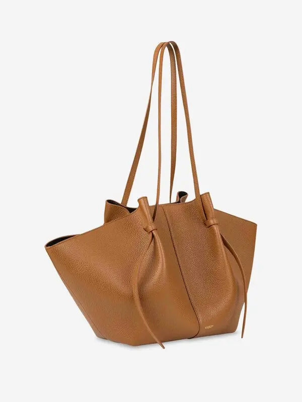 Yuzefi Grained Leather Handbag - Camel