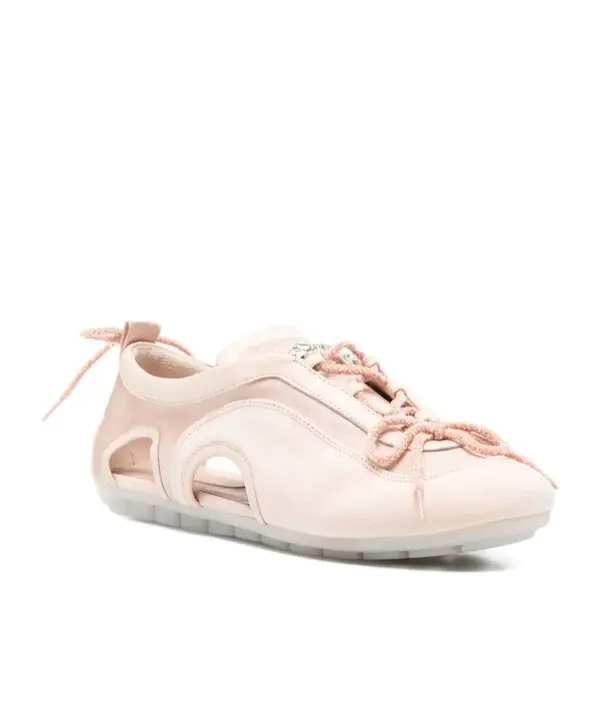Simone Rocha Lace-up Sneakers With Openwork Detail - Pink