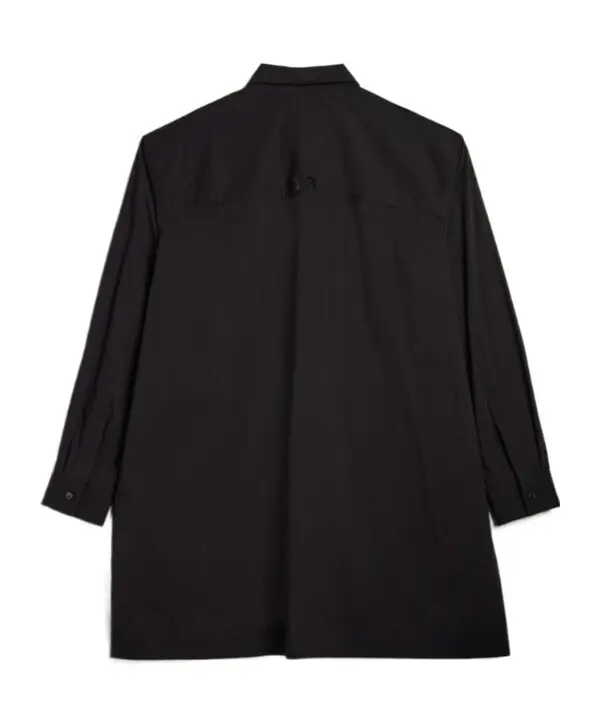 Y3 Long-sleeve Collared Shirt With Multiple Pockets - Black