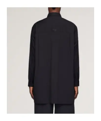 Y3 Long-sleeve Collared Shirt With Multiple Pockets - Black