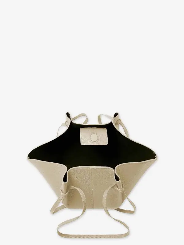 Yuzefi Grained Cowhide Logo Handbag - Light Yellow