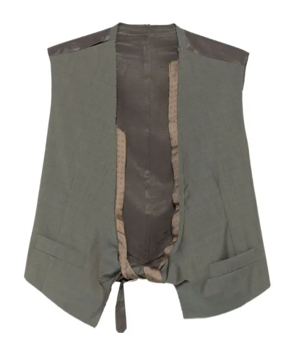 MAGLIANO Lace-up Vest - Gray