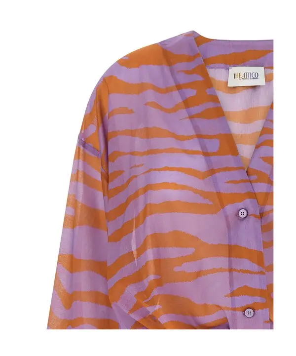 Attico Animal Print Mini Dress