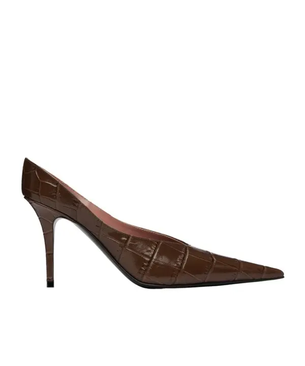 Amina Muaddi Anok Mule 90 Pointed-toe High Heels