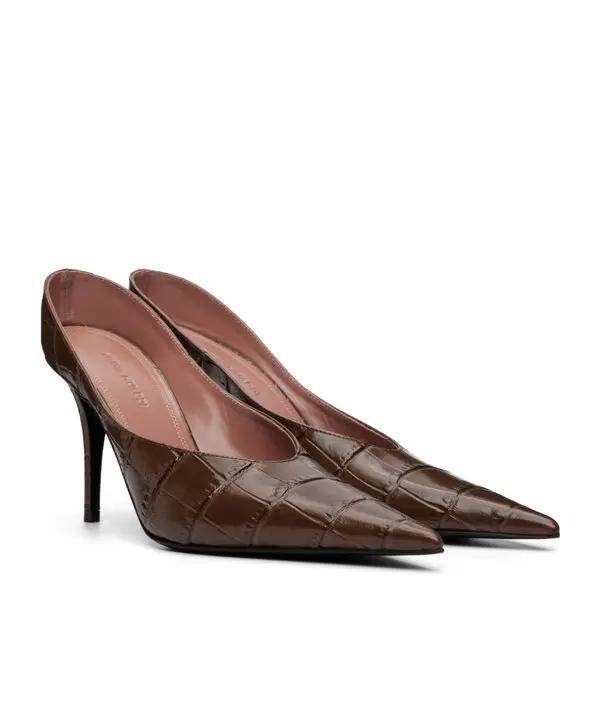 Amina Muaddi Anok Mule 90 Pointed-toe High Heels