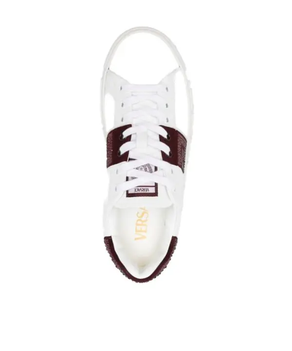 Versace Low Top Sneakers With Embellished Detailing
