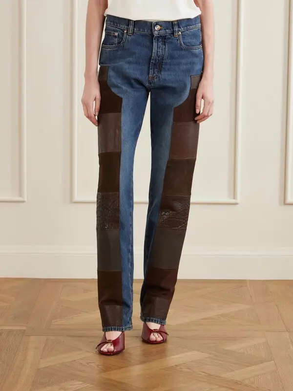 Versace Patchwork Panelled Jeans