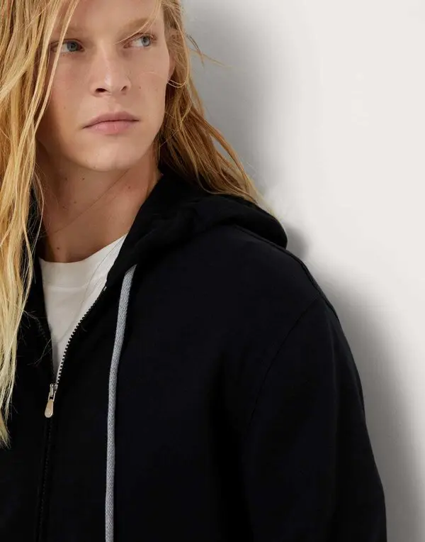 Brunello Cucinelli Zip-up Hooded Sweatshirt - Black