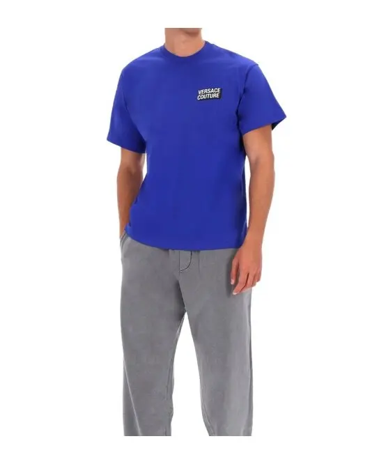 Versace Logo Patch T-shirt - Blue