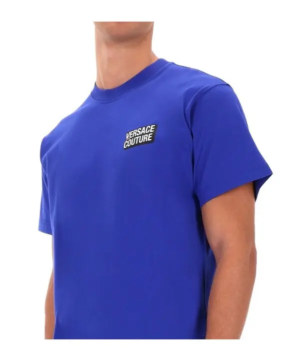 Versace Logo Patch T-shirt - Blue