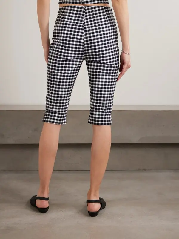 Posse Chiara Plaid Cropped Pants