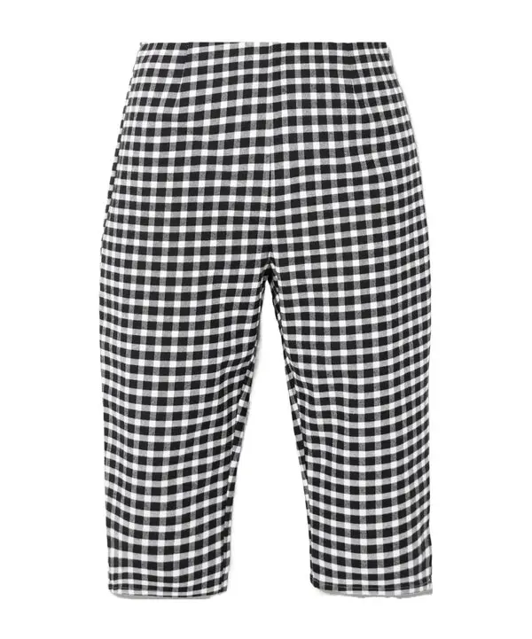 Posse Chiara Plaid Cropped Pants - Gray